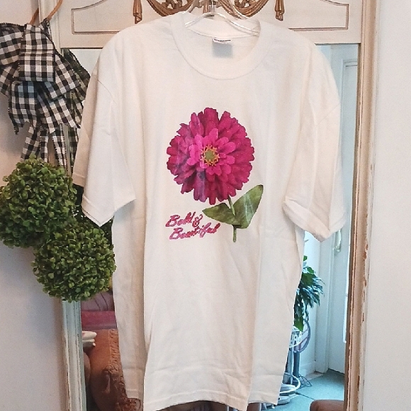 Jerzees | Tops | Vintage Bold The Beautiful Vinyl Sparkle Graphic White ...